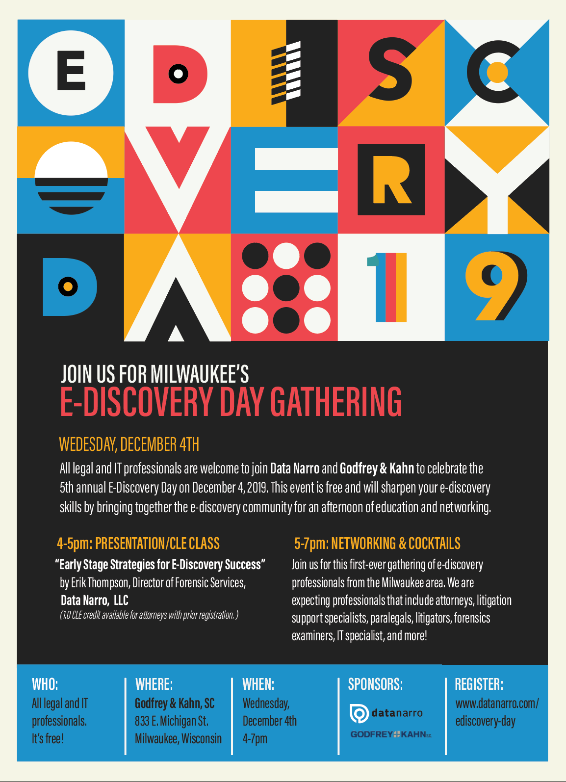 E-Discovery Day Gathering Coming to Milwaukee December 4th - Data Narro ... E-Discovery Day Gathering Coming to Milwaukee December 4th - Data Narro ...